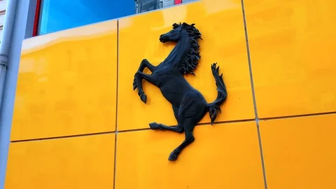 Ferrari Prancing Horse Logo | Stock Video | Pond5