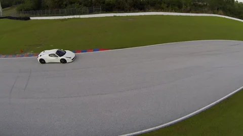 Ferrari on racetrack, tracking shot from... | Stock Video | Pond5