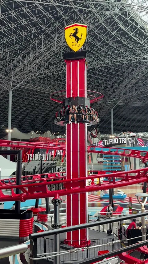 Ferrari World Theme Park in Abu Dhabi: A... | Stock Video | Pond5