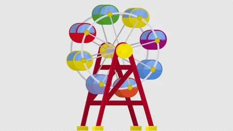 Ferris wheel. Animation of the attractio... | Stock Video | Pond5