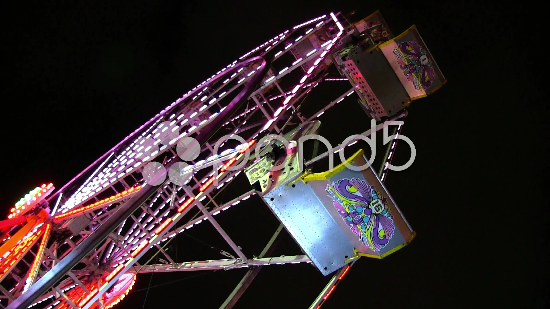 Ferris Wheel Cart Red Ferris Wheel Carts Stock Photo 1342404065