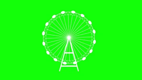 Ferris wheel rotating on green screen an... | Stock Video | Pond5