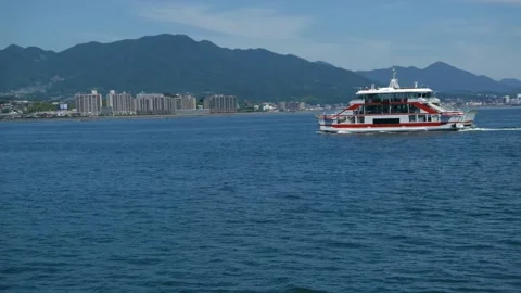 Ferry boat cruising on the sea of Japan ... | Stock Video | Pond5