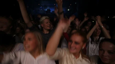 Festival, music and crowd dance jump for... | Stock Video | Pond5