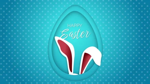 Festive animation with Easter bunny in e... | Stock Video | Pond5