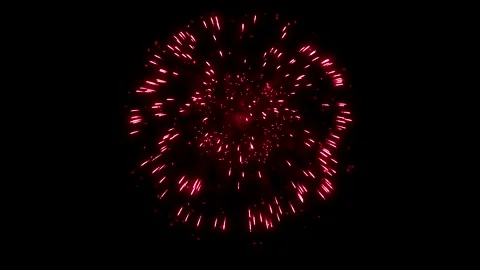 Festive bright single red firework on a ... | Stock Video | Pond5