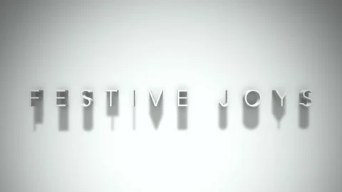 festive joys 3D title animation white te... | Stock Video | Pond5