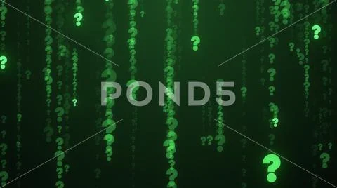 Festive question marks symbol rain tv screen Rain illustration ...