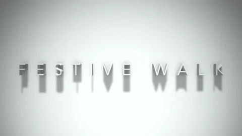 festive walk 3D title animation white te... | Stock Video | Pond5