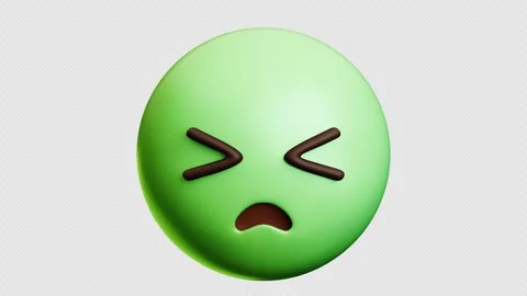 fever face, sick face with tight eyes em... | Stock Video | Pond5