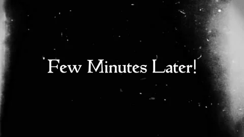 Few Minutes Later Word on Noisy Old Film... | Stock Video | Pond5