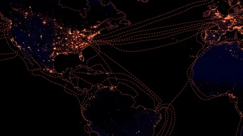 Fiber Optic Cable Map Stock Video Footage | Royalty Free Fiber Optic ...