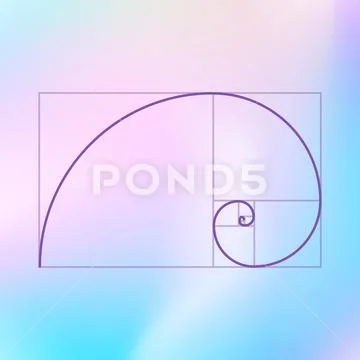 Fibonacci sequence, golden spiral Background, Golden ratio proportion ...