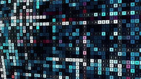 Field with changing numbers. Animation. ... | Stock Video | Pond5