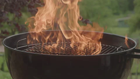 Bbq Grill Flames Stock Footage ~ Royalty Free Stock Videos | Pond5
