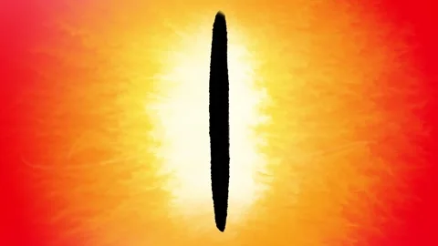 Fiery Eye of Evil. Animation of a tracki... | Stock Video | Pond5