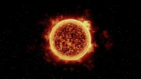 Fiery Sun Surface Heat Animation | Stock Video | Pond5