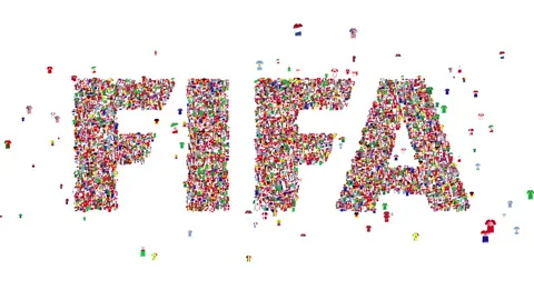 FIFA revealing with the flag attached je... | Stock Video | Pond5
