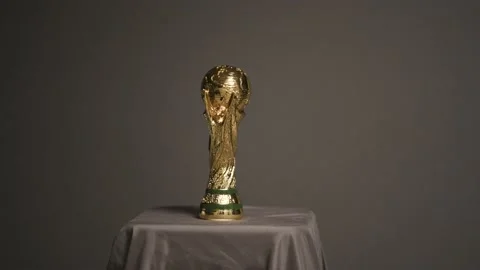 FIFA World Cup Gold Trophy - wide full s... | Stock Video | Pond5