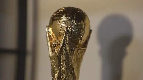 FIFA World Cup Gold Trophy - close up on... | Stock Video | Pond5