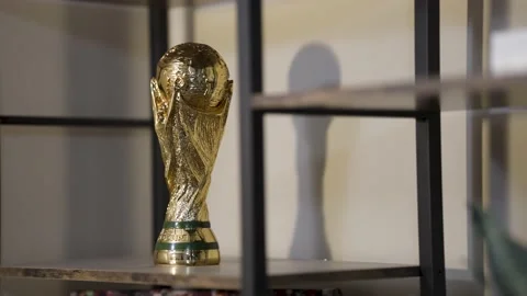 FIFA World Cup Gold Trophy - full shot a... | Stock Video | Pond5