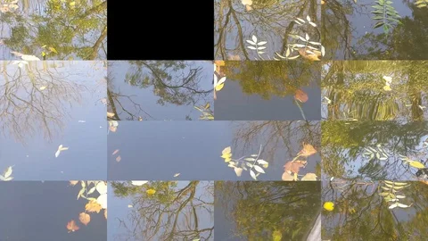 Fifteen Puzzle Fall Autumn Leaves VJ Sea... | Stock Video | Pond5