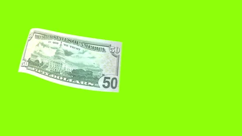 A fifty-dollar bill moving in 3D animati... | Stock Video | Pond5