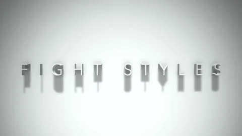 fight styles 3D title animation white te... | Stock Video | Pond5