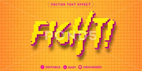 Fight Text Effect,Fully Editable Font Text Effect: Graphic #247909629