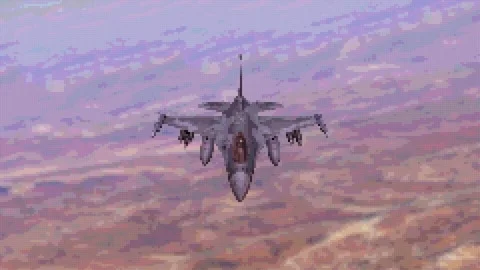 Fighter jet and sonic boom 8 bit. 3d ani... | Stock Video | Pond5