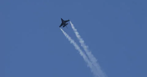 Fighter Jet Climbs at Full Power Near Mo... | Stock Video | Pond5