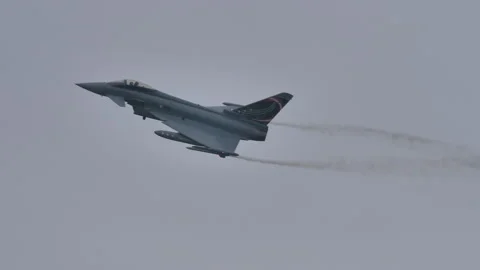 Fighter jet flying by a highly skilled m... | Stock Video | Pond5