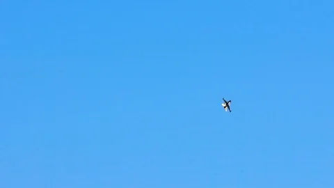 Fighter jet is spinning. | Stock Video | Pond5
