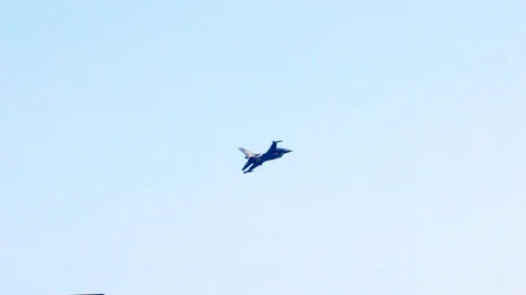 Fighter Jet is turning upside down and k... | Stock Video | Pond5