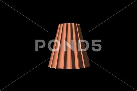 Figure in the form of a cone column with ribs black background: Royalty ...