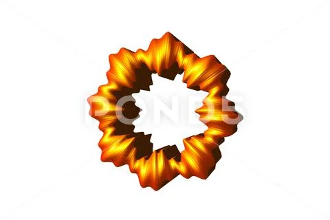 Figure rippled torus form 3d rendering white background: Royalty Free ...