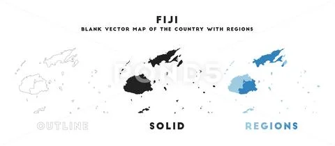 Fiji map. Borders of Fiji for your infographic. Vector country shape ...