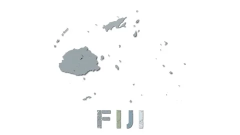 Fiji map with paper regions. Animated co... | Stock Video | Pond5