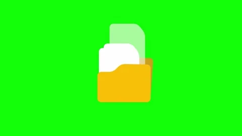 File Folder icon animation with green ba... | Stock Video | Pond5