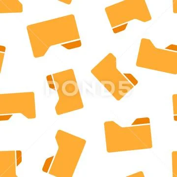 File folder icon seamless pattern background. Documents archive vector illust: Graphic #113078157