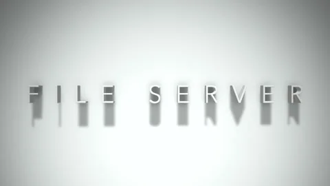 file server 3D title animation with shad... | Stock Video | Pond5