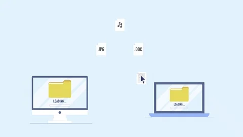 File transfer animation File Transfer PC... | Stock Video | Pond5