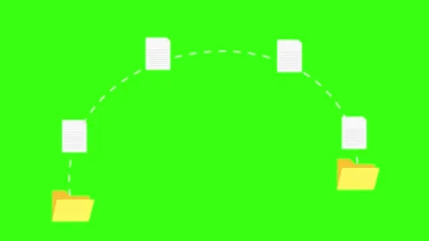 File transfer on green background. Motio... | Stock Video | Pond5