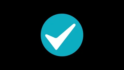 Fill circle check mark symbol animation,... | Stock Video | Pond5