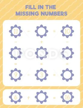 Fill in the missing numbers. Printable maths worksheet practice page ...