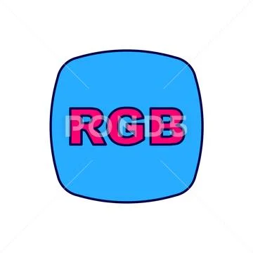 Filled outline Speech bubble with RGB and CMYK color mixing icon ...