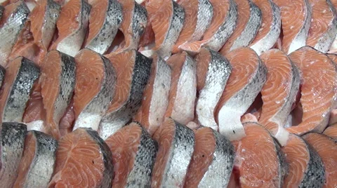 Fillet of red fish on boat in the snow o... | Stock Video | Pond5