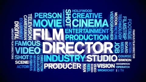 Film Director animated word cloud,animat... | Stock Video | Pond5