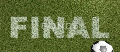 FINAL - grass letters on football field Illustration #63871072