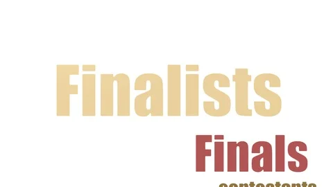 Finalists Word Cloud Animated Isolated O... | Stock Video | Pond5